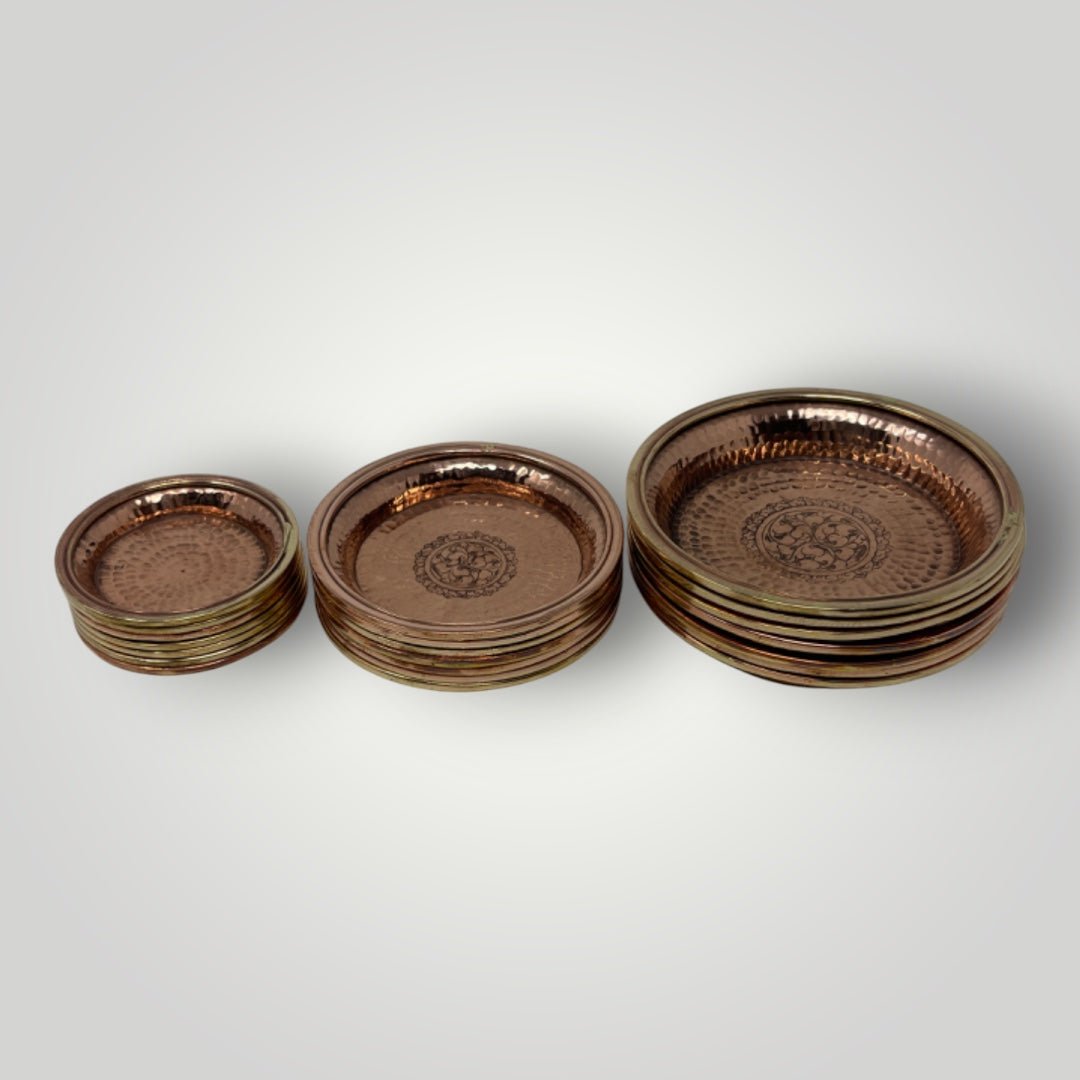 Offering Plate (Hand-Hammered Engraved Copper, Various Sizes) – Tibetan ...